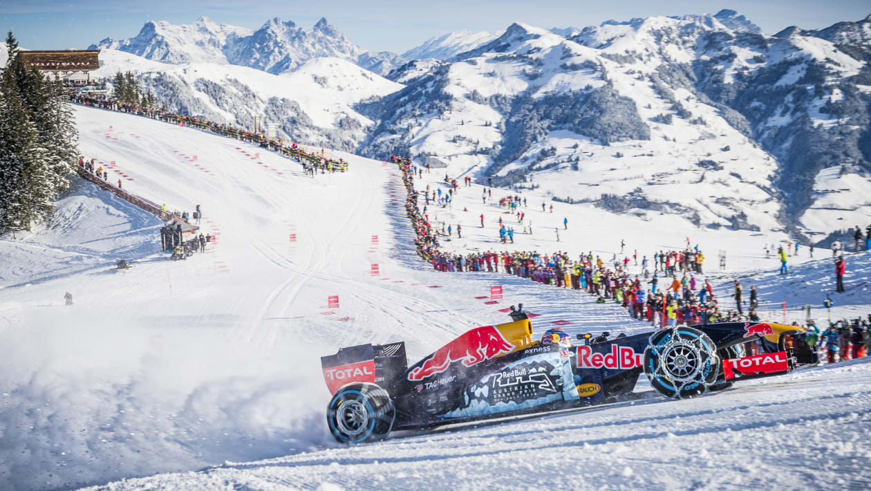 Red Bull F1 car on ski slope - Watch | evo