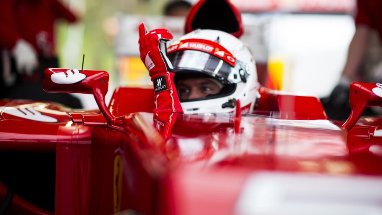 Sebastian Vettel test drives Ferrari's F1 car - pictures | evo