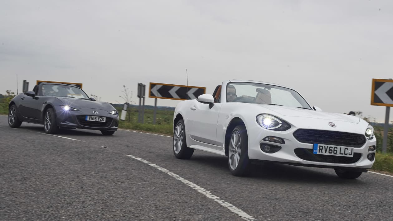 Fiat 124 Spider v Mazda MX-5 - Platform Souls | evo