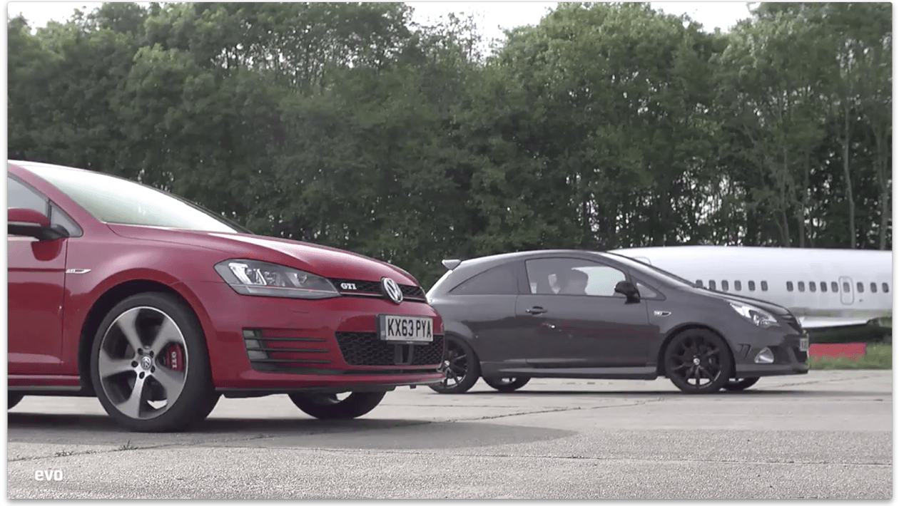 VW Golf GTI Performance Pack v Vauxhall Corsa VXR Clubsport: drag race ...