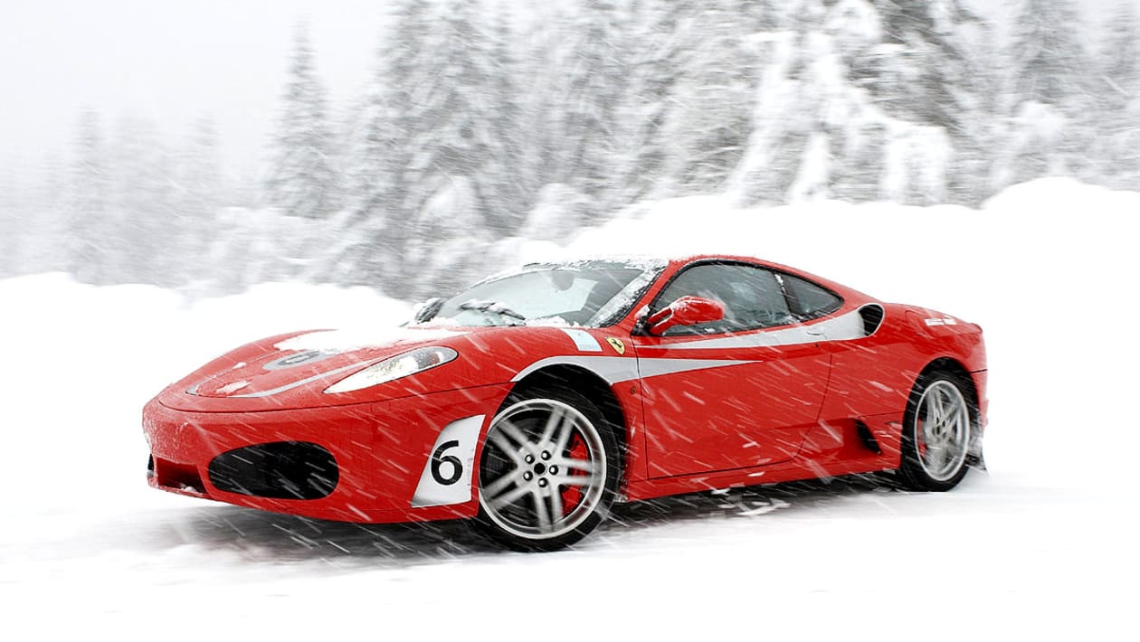 Ferrari F430 trackday on ice | evo