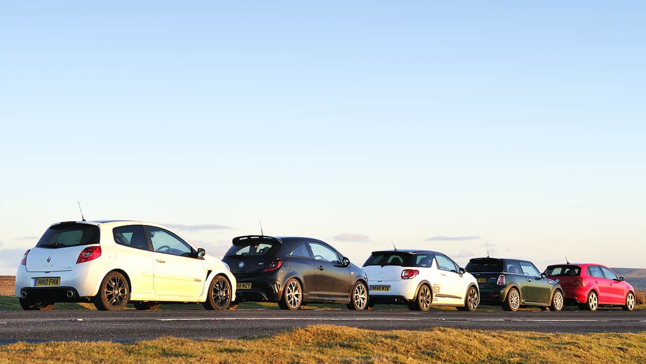 Citroen DS3 Racing v hot hatch rivals video | evo