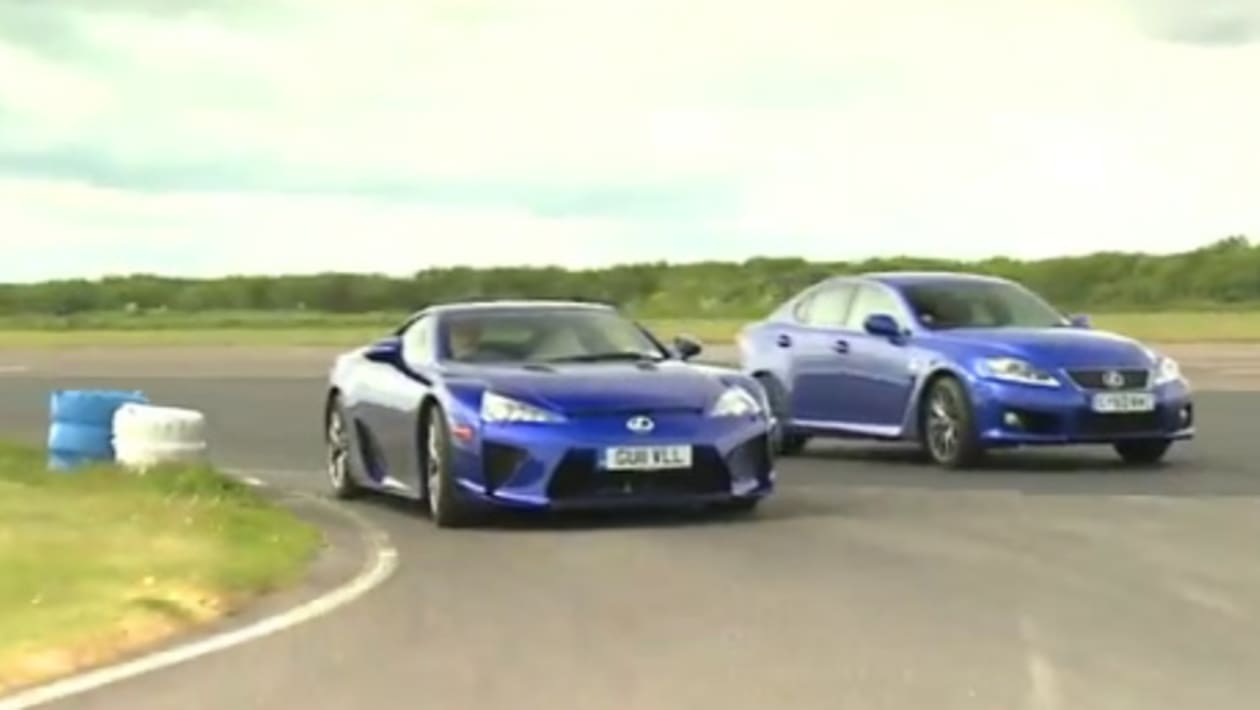 Lexus LFA vs IS-F track test video: Lexus LFA vs IS-F | evo