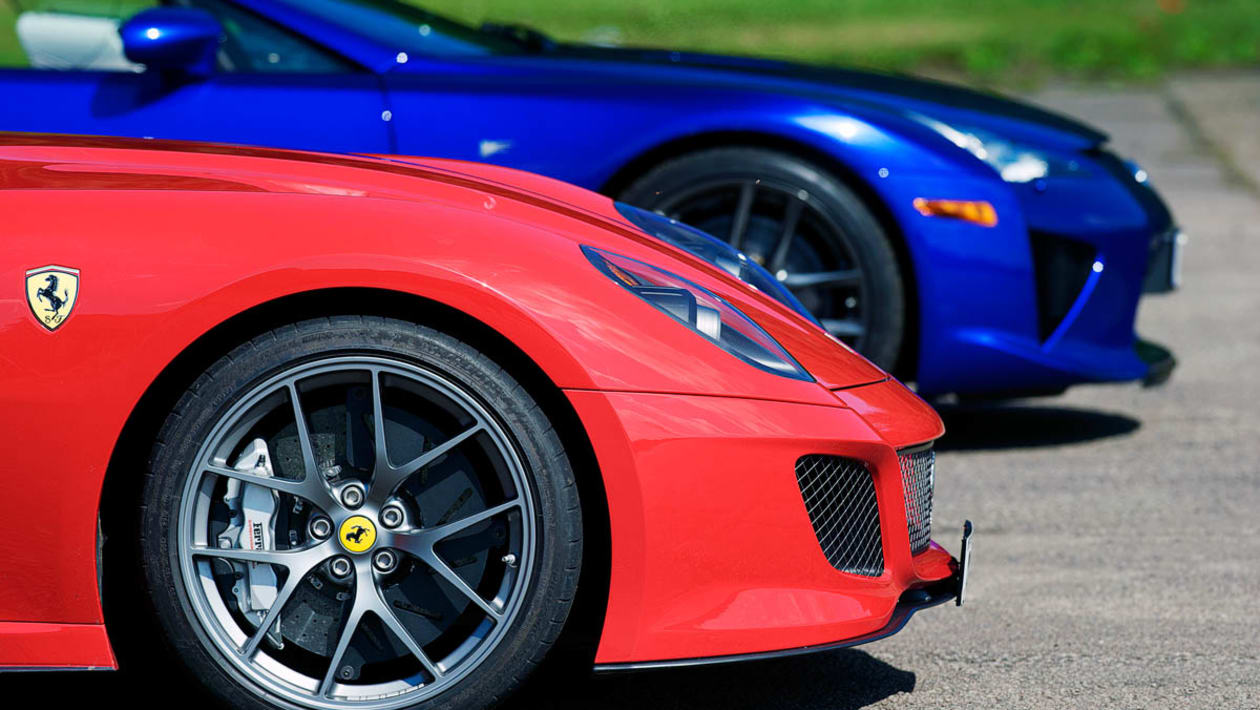 Ferrari 599 GTO v Lexus LFA video | evo