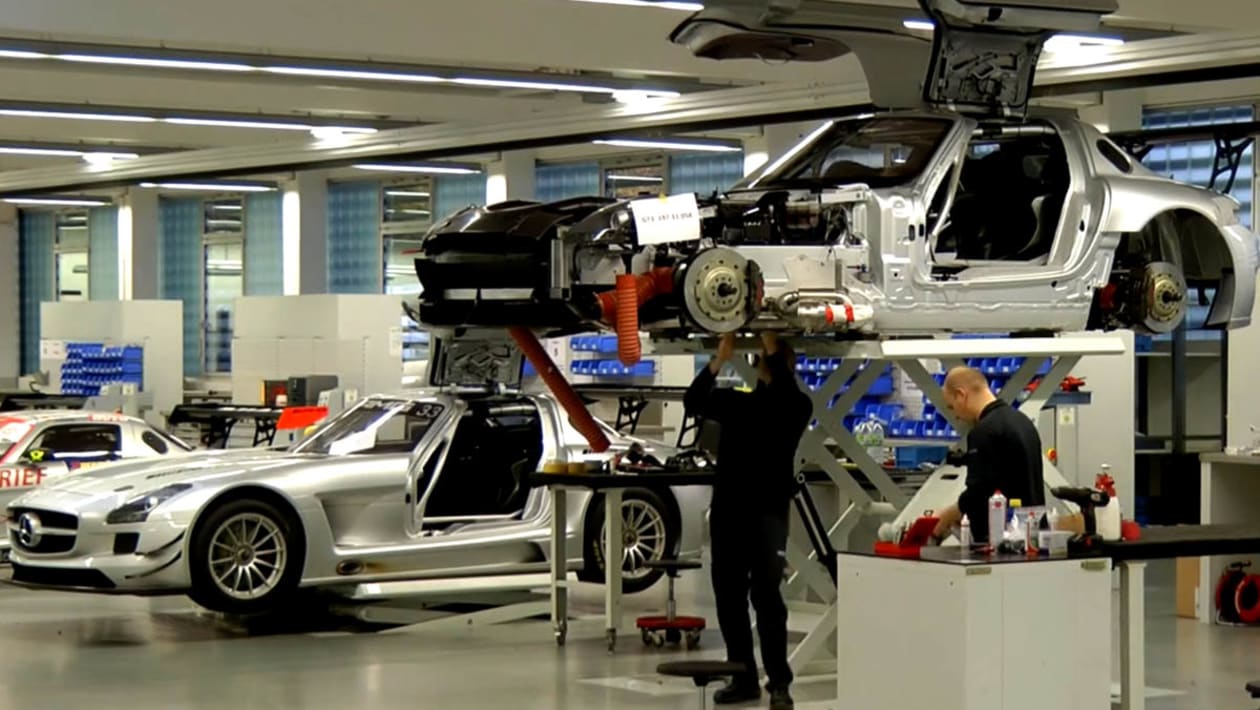 Video: Mercedes SLS AMG GT3 racing car production video and pictures | evo
