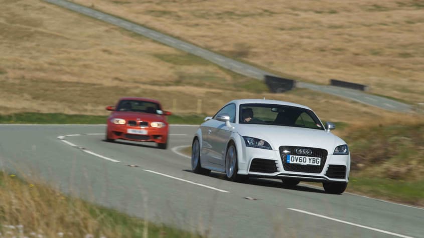 BMW 1-series M Coupe v Porsche Cayman R, Audi TT RS, Nissan 370Z ...